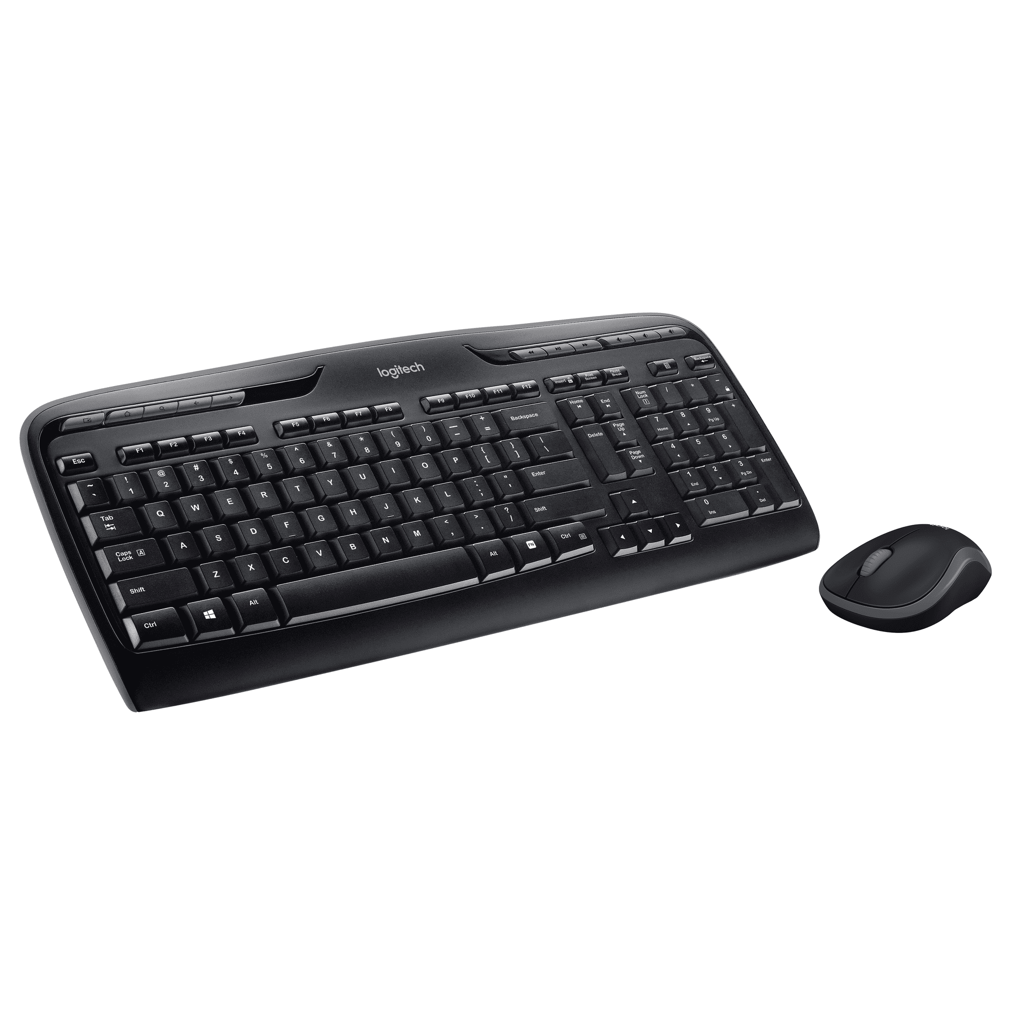 Logitech MK320 Wireless Desktop Keyboard and Mouse Combo - Entertainment Keyboard and Mouse  2.4GHz Encrypted Wireless Connection  Long Battery Life