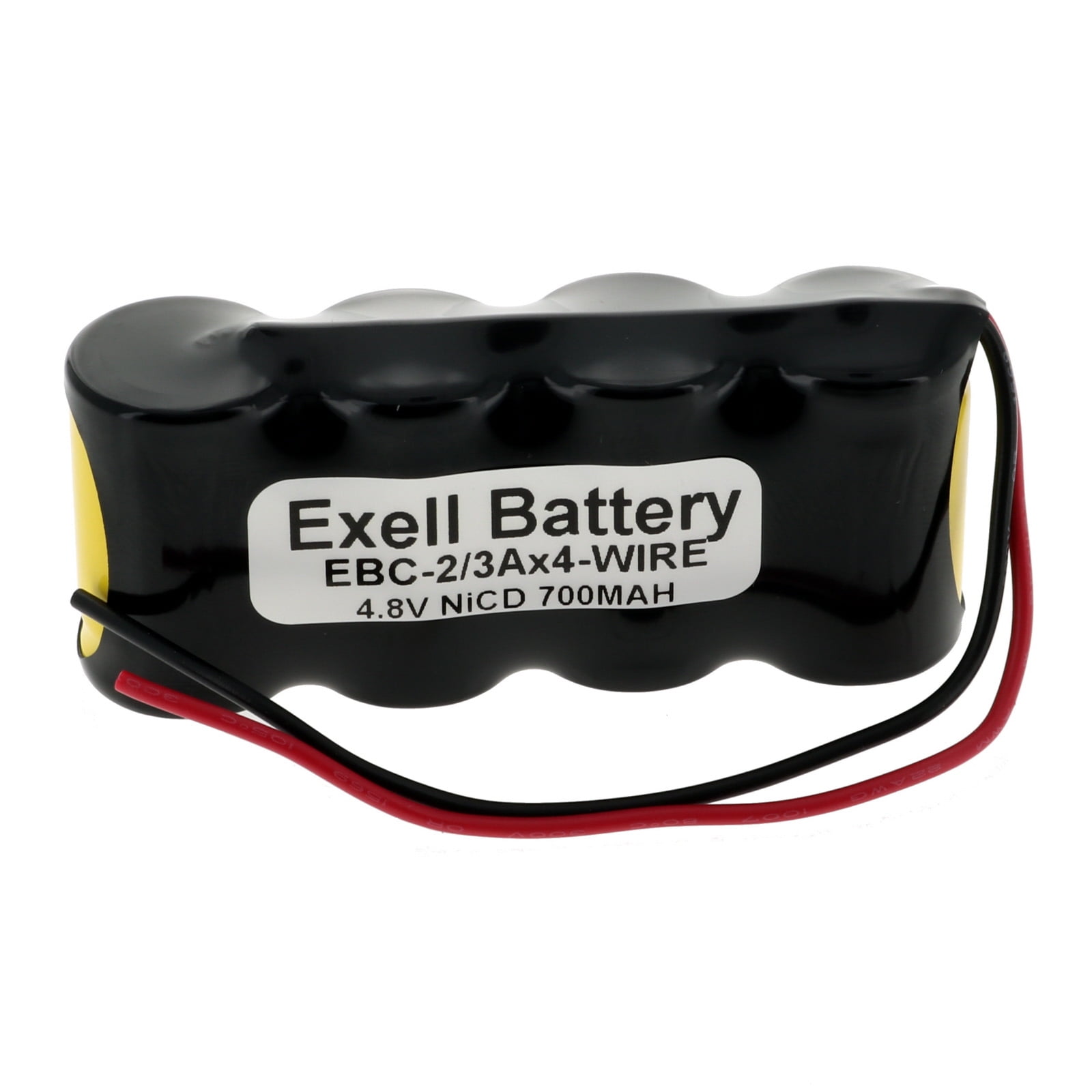 Exell 4.8V 700mAh NiCD Battery w/Wire Leads for Emergi-lite 850.0062 ...