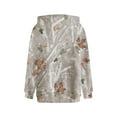 Camo Oversized Sweatshirts Womens Maple Leaf Print Hoodies Pullover