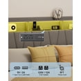 King Size Bed Frame, Velvet Upholstered LED Platform Bed with Headboard ...