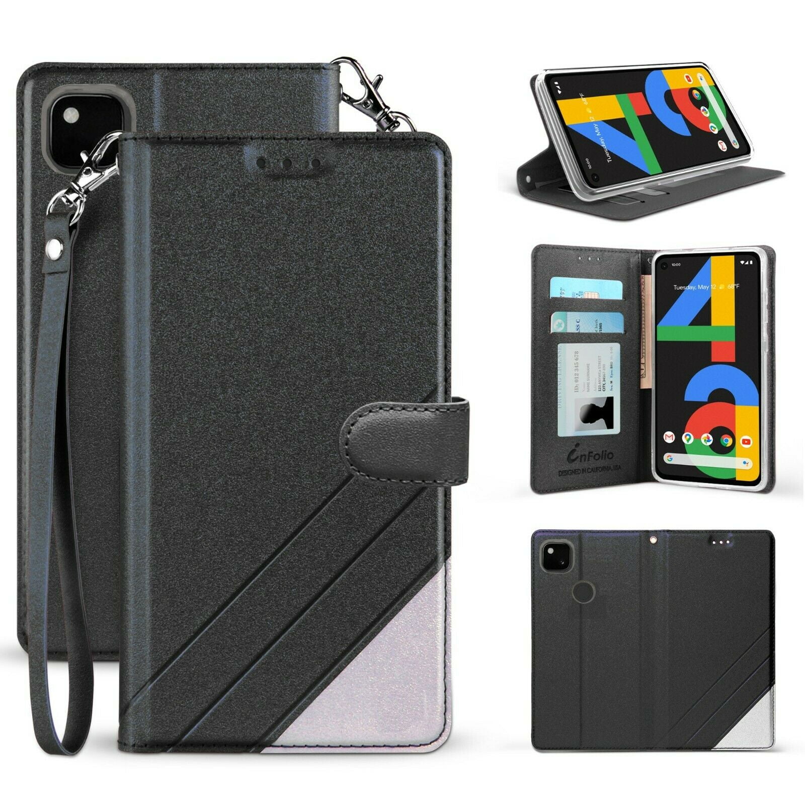 for Google Pixel 4A (NOT FIT Pixel 4A 5G) Wallet Case Phone Case Hybrid ...