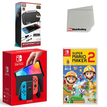 Nintendo Switch OLED White Game Console Set with Mario Rabbids Kingdom ...