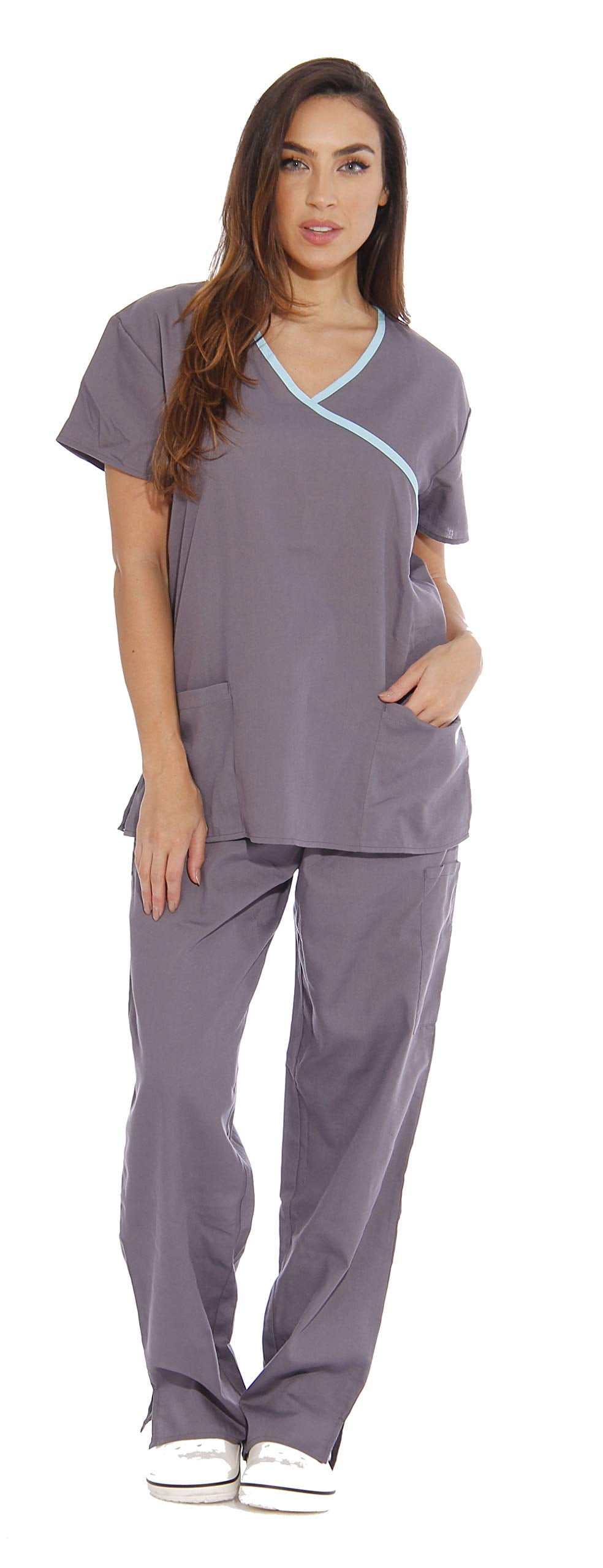 Just Love Women's Nurse Scrub Sets - Mock Wrap Style for Comfort and ...