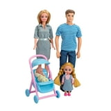 Chic Glamour Girls Family Doll Set with Accessories - Fun kids Gift Toy ...