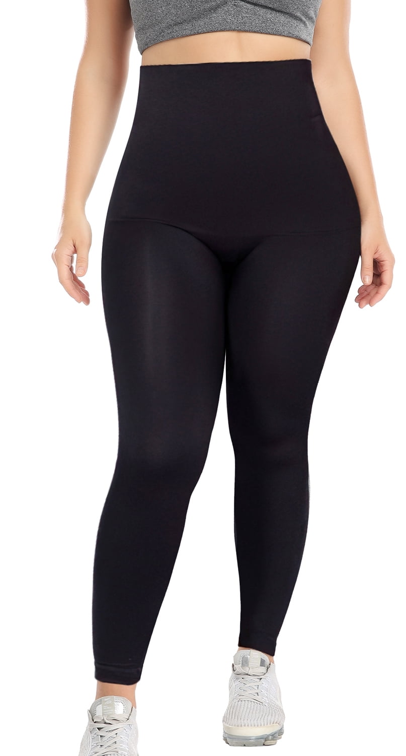 COMFREE High Waisted Medium Compression Leggings - Shapewear for Women ...