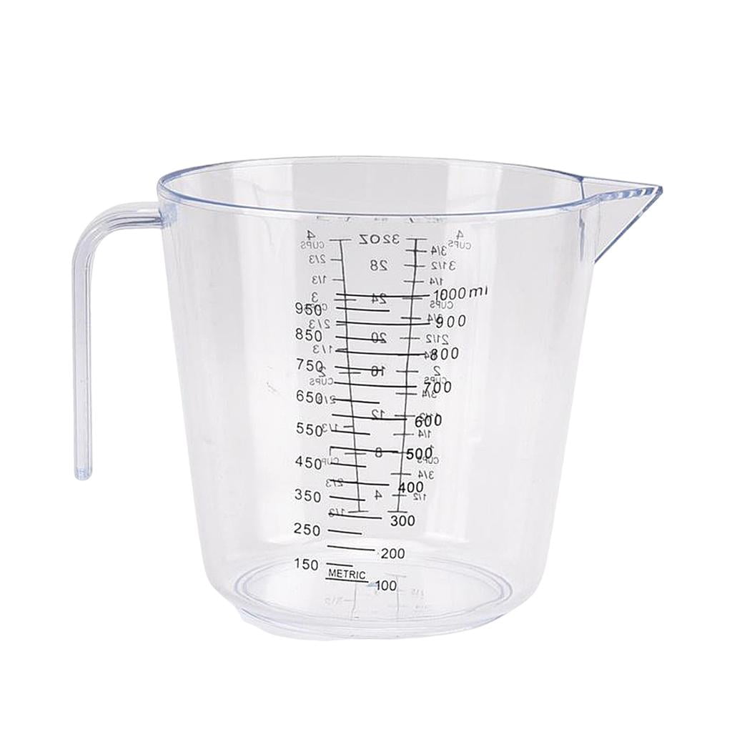 Clear Measuring Cup with Handle and Water Milk Liquid Measure Cooking ...