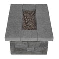 Sedona Rectangle Propane Fire Table in Gray with Natural Gas Conversion ...