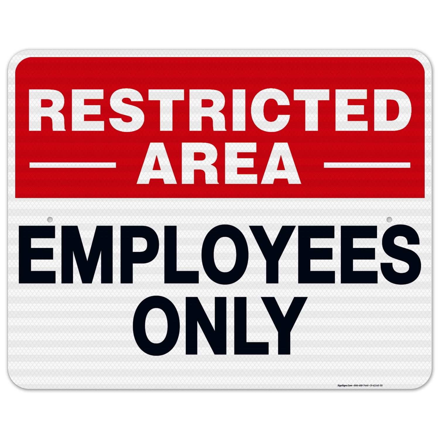 Restricted Area Employees Only Sign, Do Not Enter Sign, - Walmart.com