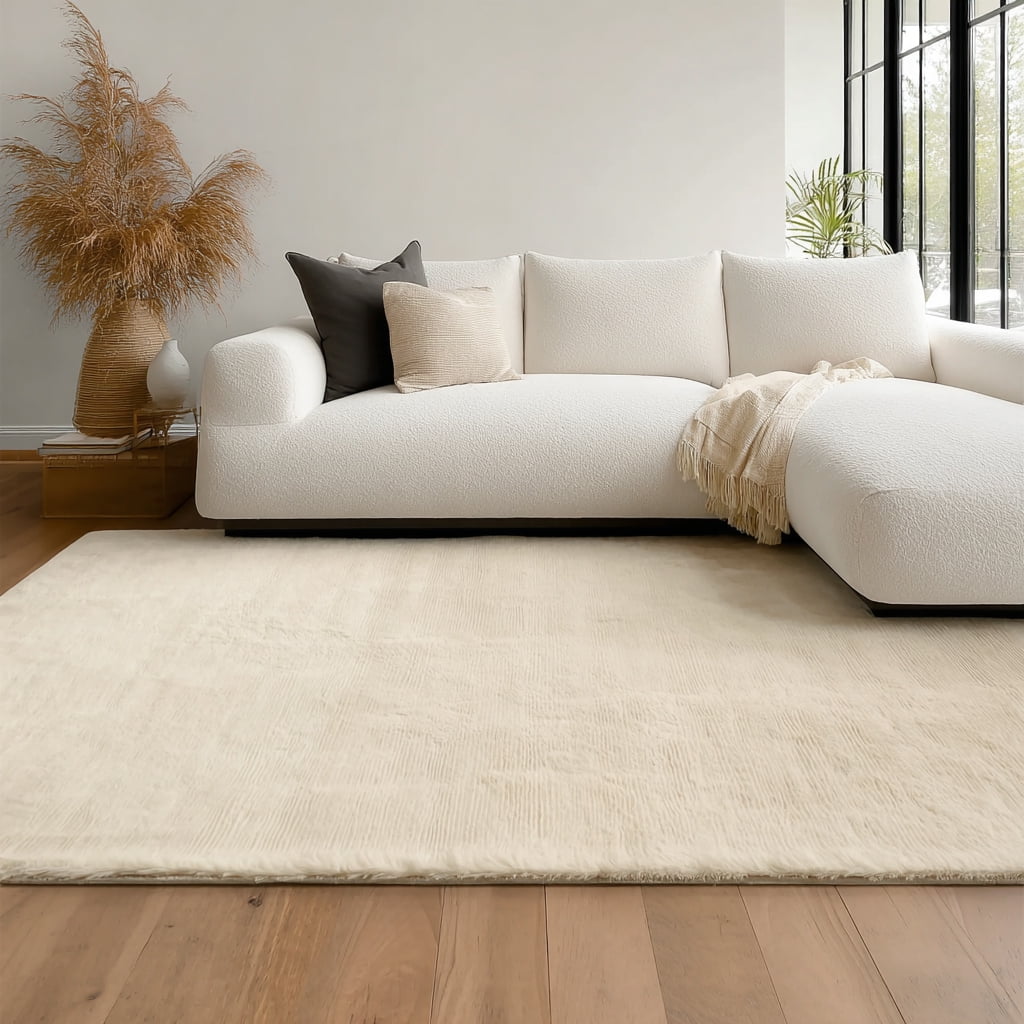 Ecarpet Argo Machine Washable Shag Area Rug  Non-Slip Plush Carpet For Living Room & Bedroom 50 X 76