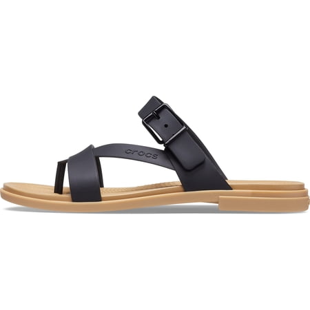 Crocs Tulum Toe Post Sandal Black/Tan 4 | Walmart Canada