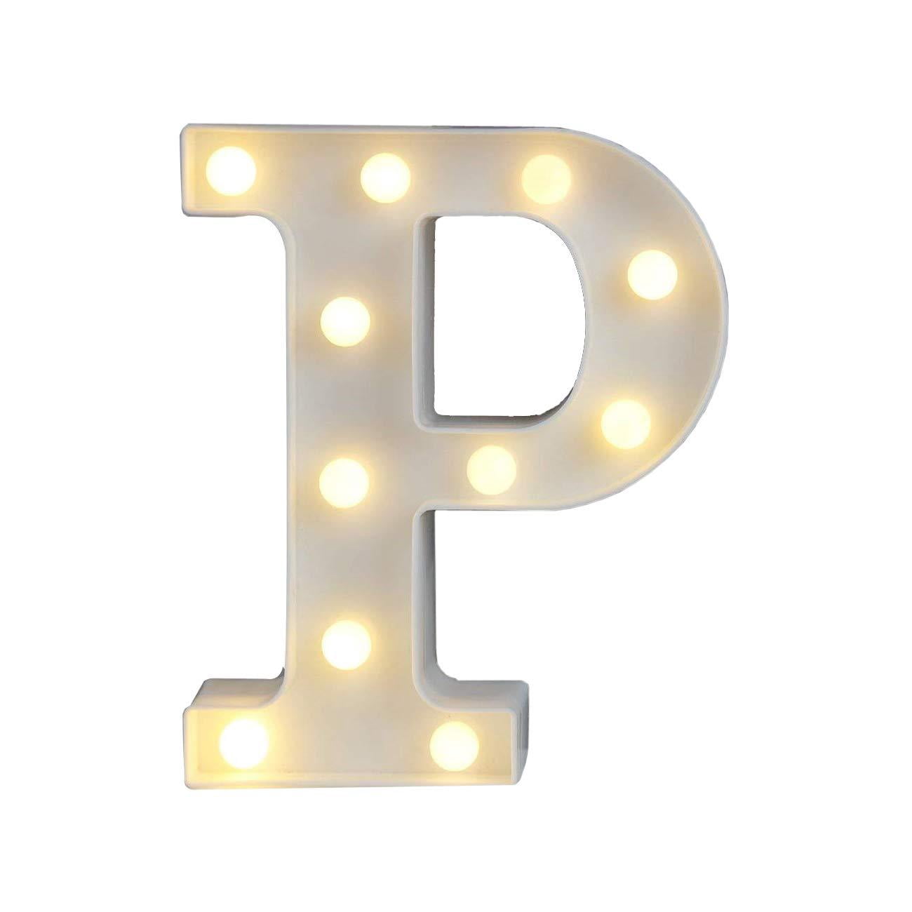 Sunnyglade White Marquee LED Alphabet Lights Arabic Numerals Lights for ...
