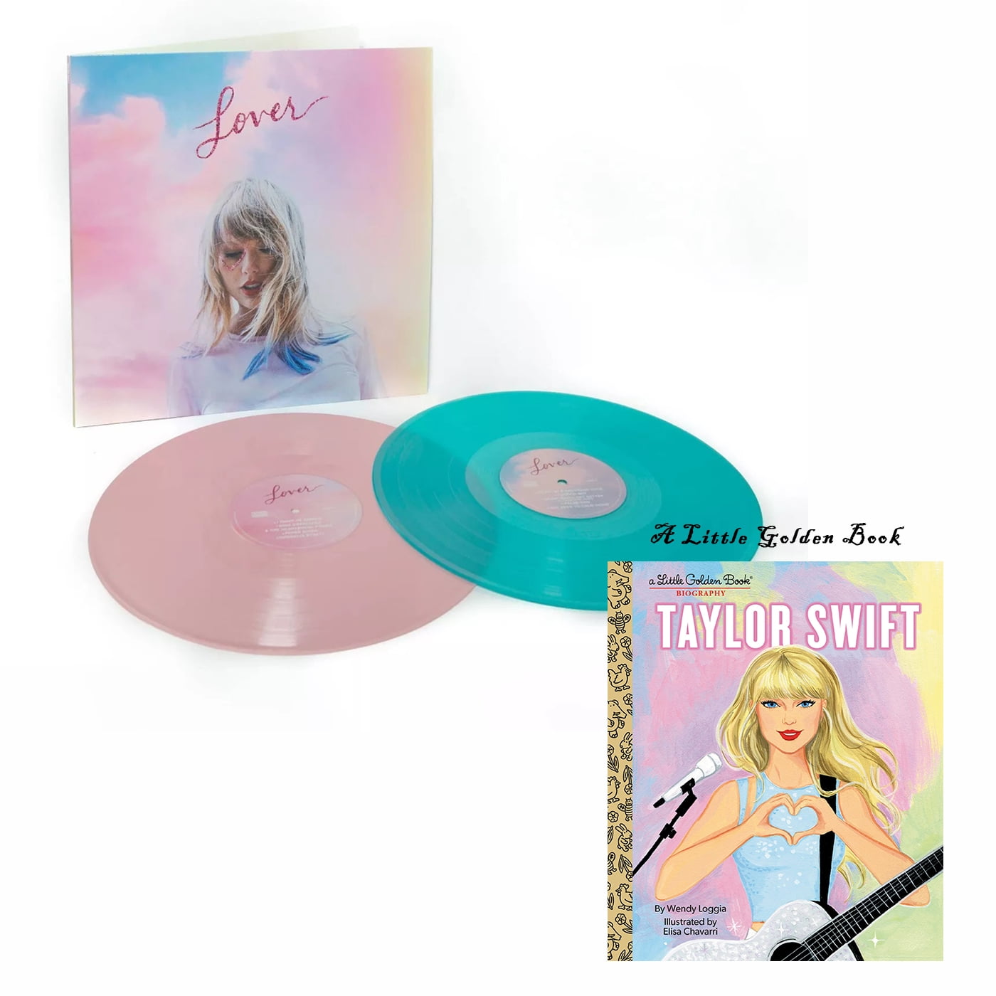 Taylor Swift - Lover Album Exclusive Pink/Blue Vinyl Records Bundle ...