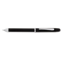 Cross Tech3+ Retractable Ballpoint Pen, Chrome Barrel, Black/Red Ink ...