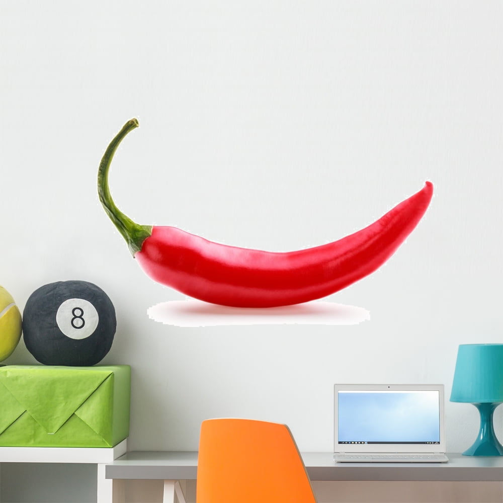 Red Chili or Chilli Wall Mural by Wallmonkeys Peel and Stick Graphic ...