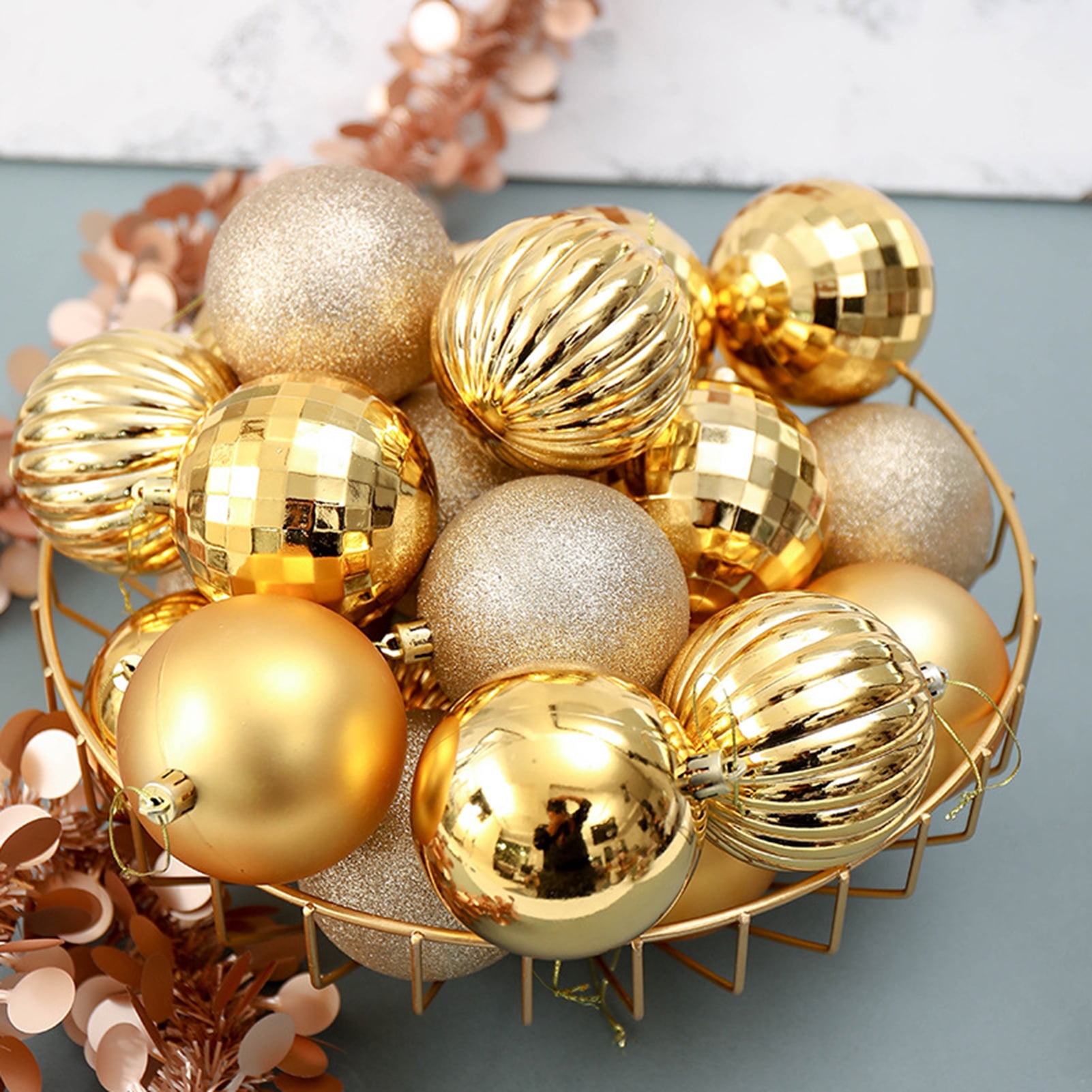 Travelwant 34Pcs Christmas Ball Ornaments,Decorative Christmas Balls ...