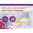 Arrow Freezer Containers 1 Pint - 10 pk with Lids Reusable Plastic Food ...