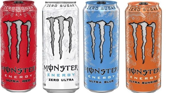 Monster Energy Zero Ultra Variety : Ultra Red, Zero Ultra , Ultra Blue ...