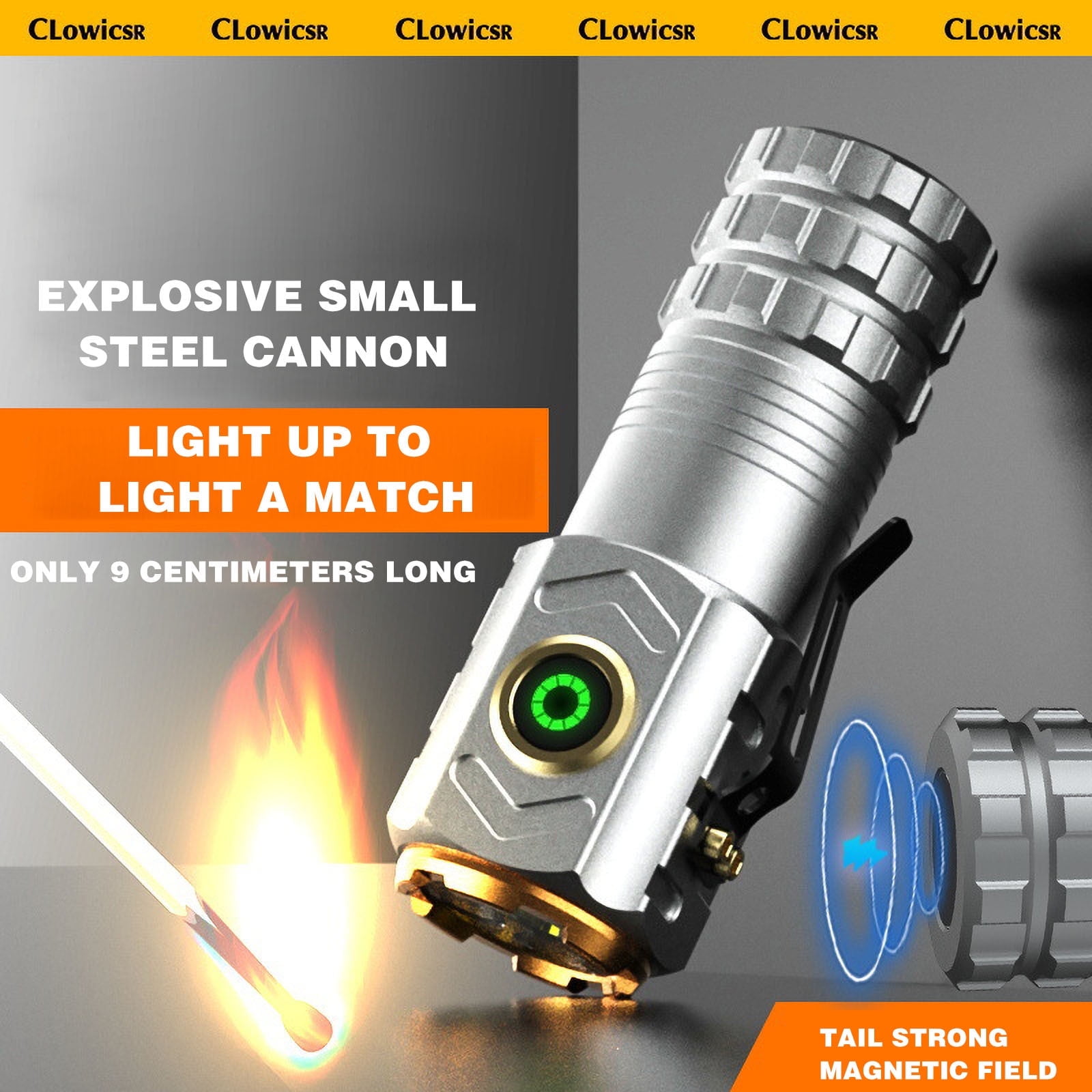 Linterna LED recargable Fnyoxu de alto lumen, batería de litio 18500 ...