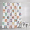 Cartoon Animals Shower Curtains for Bathroom, Elephants Foxes Tiger ...