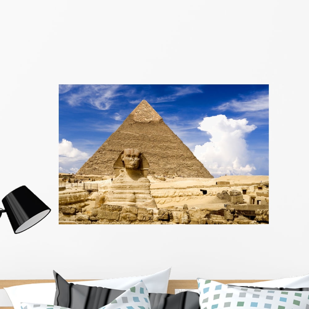 Egyptian Sphinx and Pyramid Wall Mural Decal Sticker, Wallmonkeys Peel ...