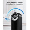 Tower Fan for Bedroom, Oscillating Standing Floor Fan with Velocity ...