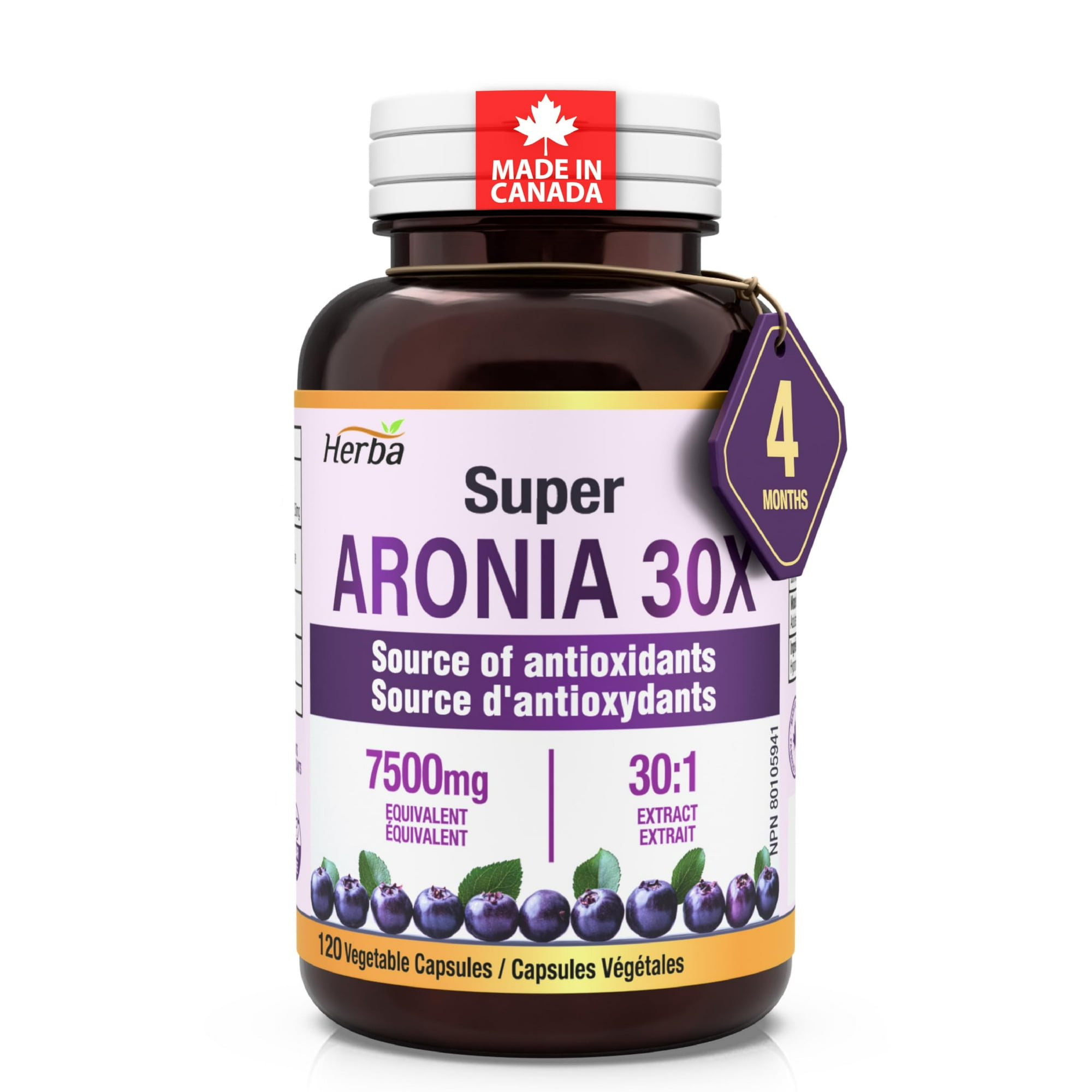 Click here for Herba Aronia Berry Supplement 250mg - 120 Capsules... prices
