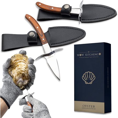 Set of 2 Oyster Shucking Knives with Level 5 Protection - Includes ...