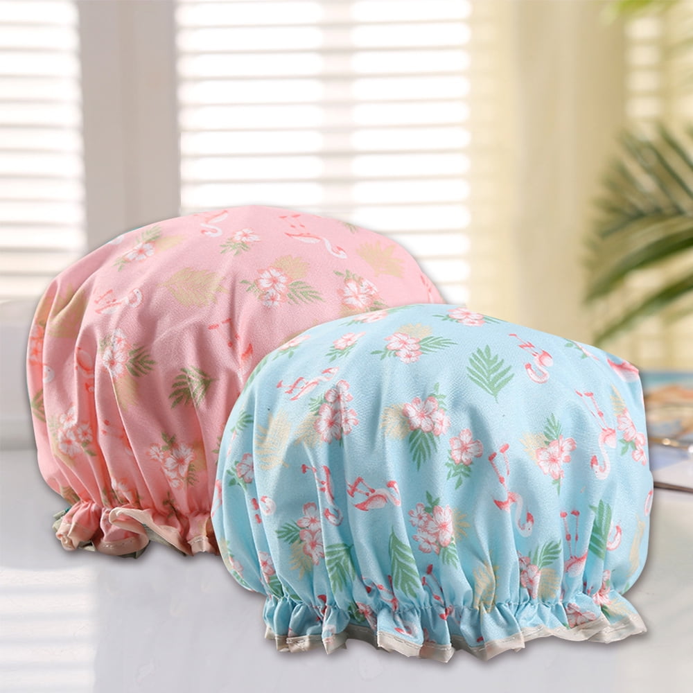 Shower Cap Large Shower Caps For Women Long Hair Reusable Double