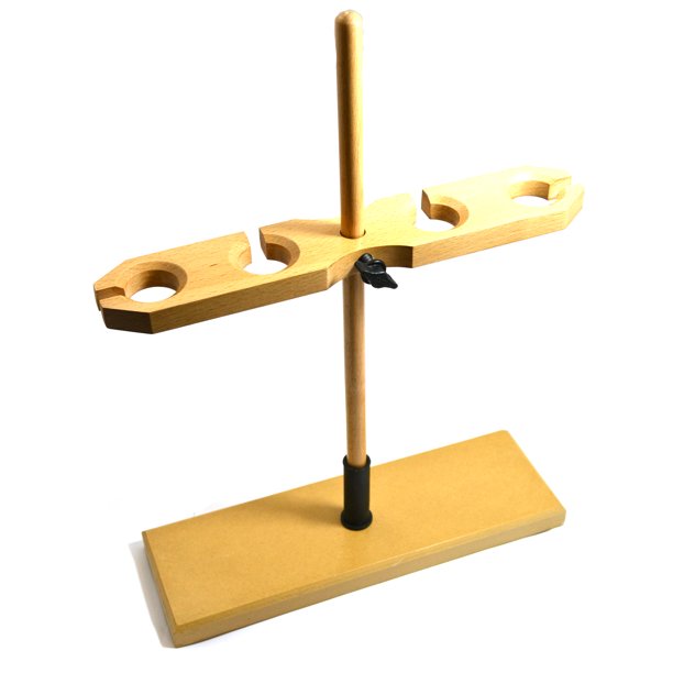 eisco labs adjustable wooden funnel stand for 4 funnels, 1.5" hole ...
