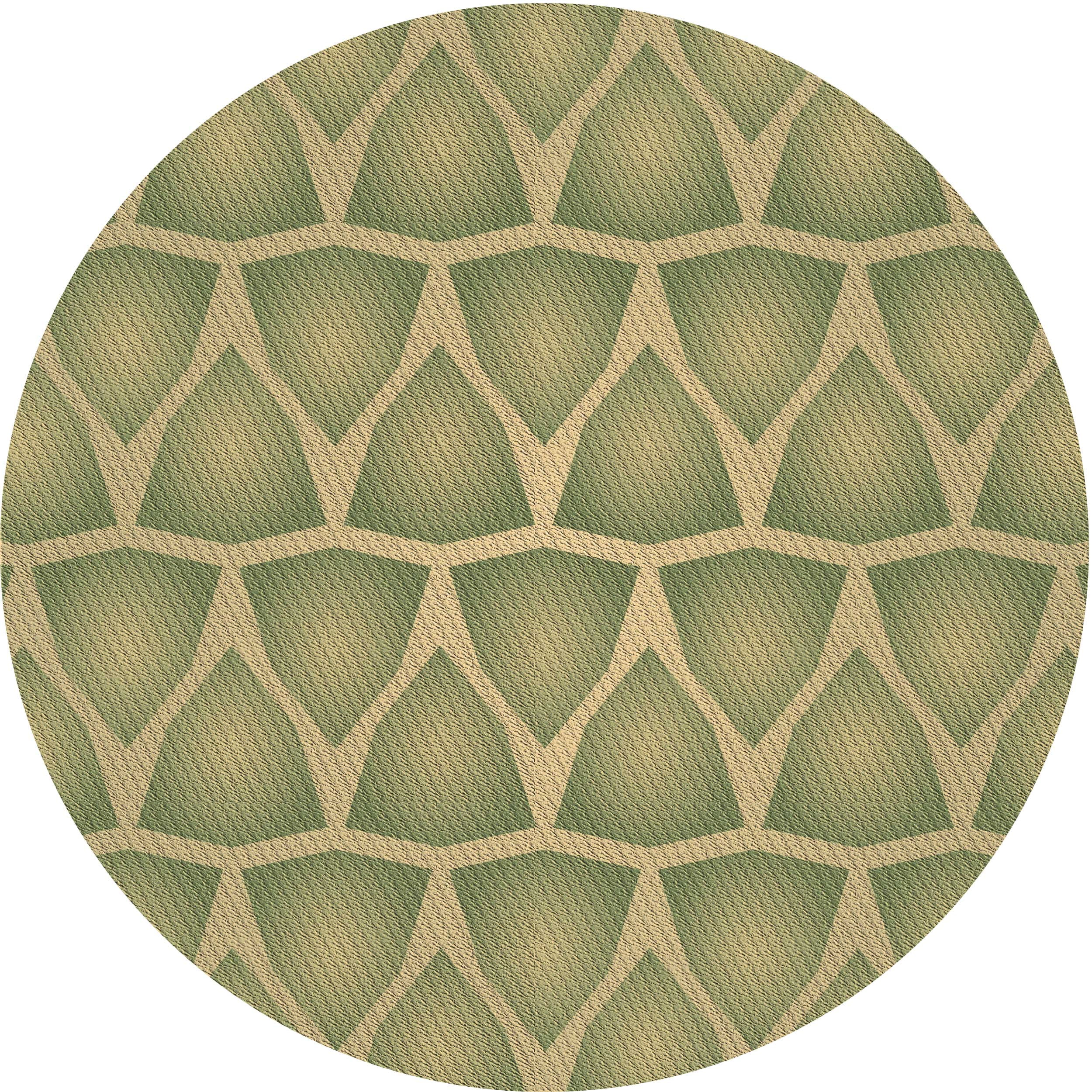 Ahgly Company Indoor Round Patterned Metallic Gold Area Rugs, 5' Round ...