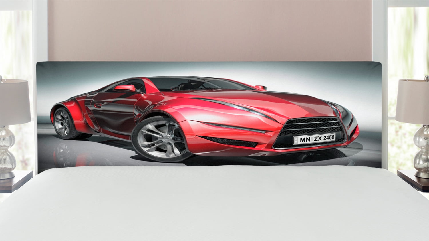 Cars Headboard, Modern Era Sports Car Designed for Spirited Performance ...