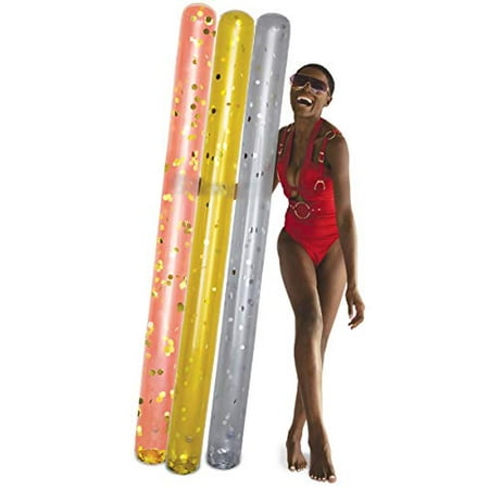 POZA 3 Pack Inflatable Silver, Gold, Rose Gold Jumbo Pool Noodles ...