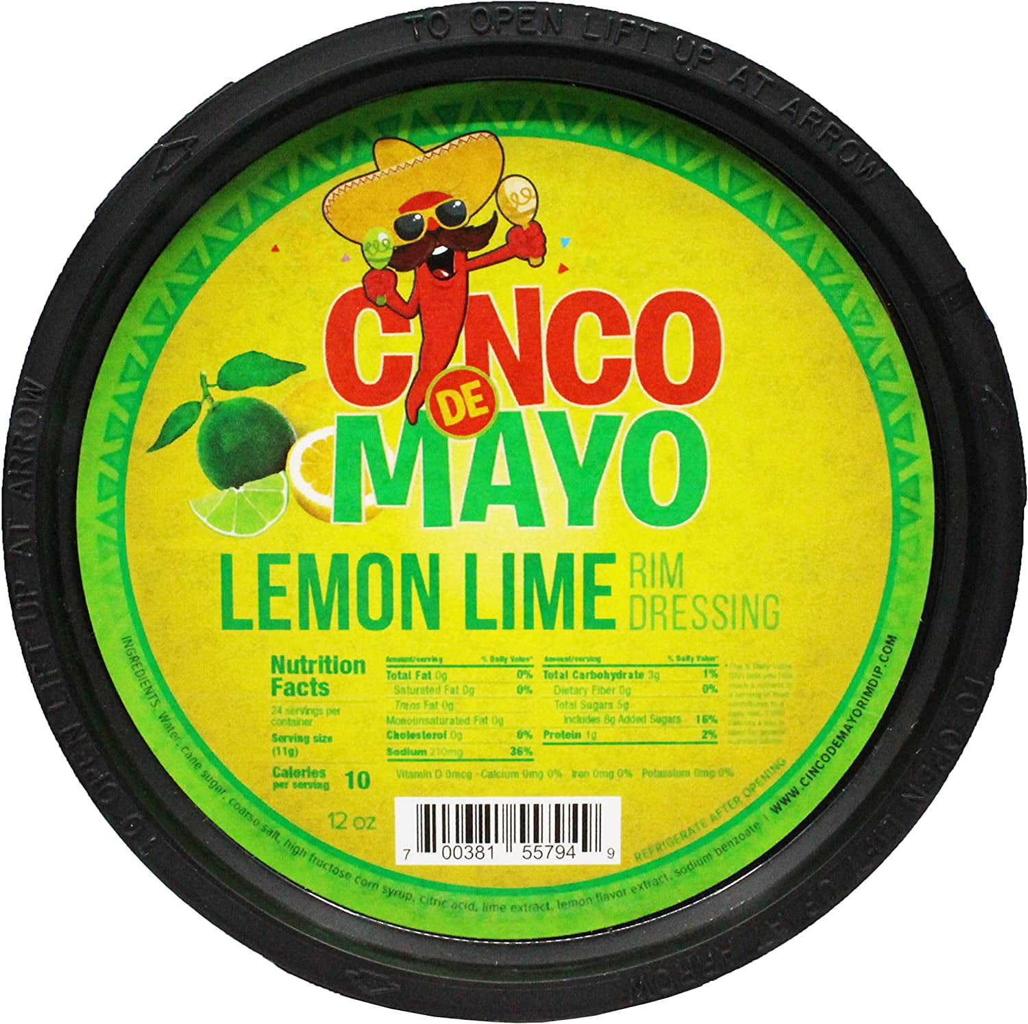 Cinco de Mayo Lemon Lime Rim Dip Cocktail Rim Dressing (3 x 7.6 oz ...