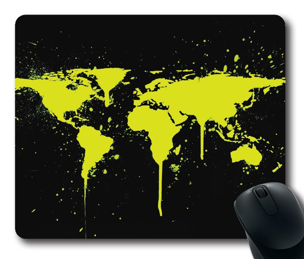 POPCreation World Map Mouse pads Gaming Mouse Pad 9.84x7.87 inches ...