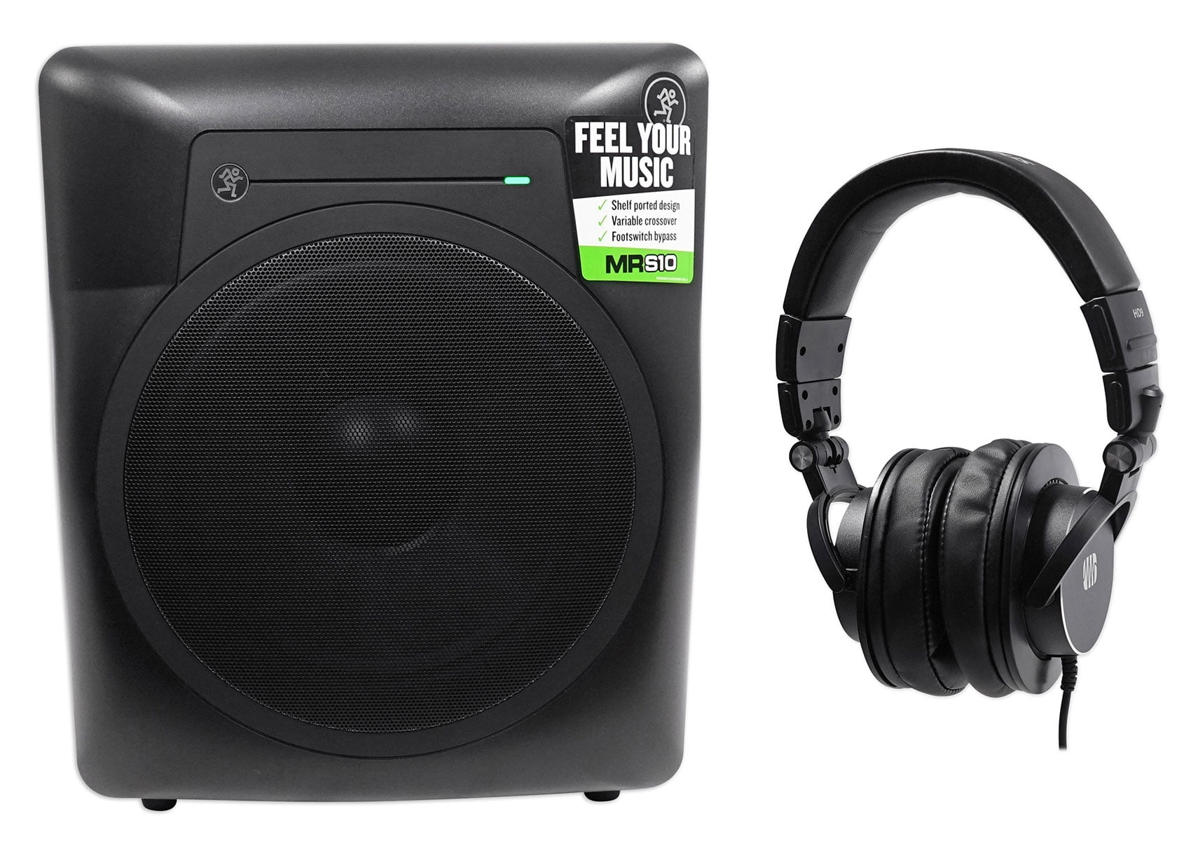 Mackie MRS10 10” 120 Watt Powered Studio Subwoofer Sub+Presonus Pro ...