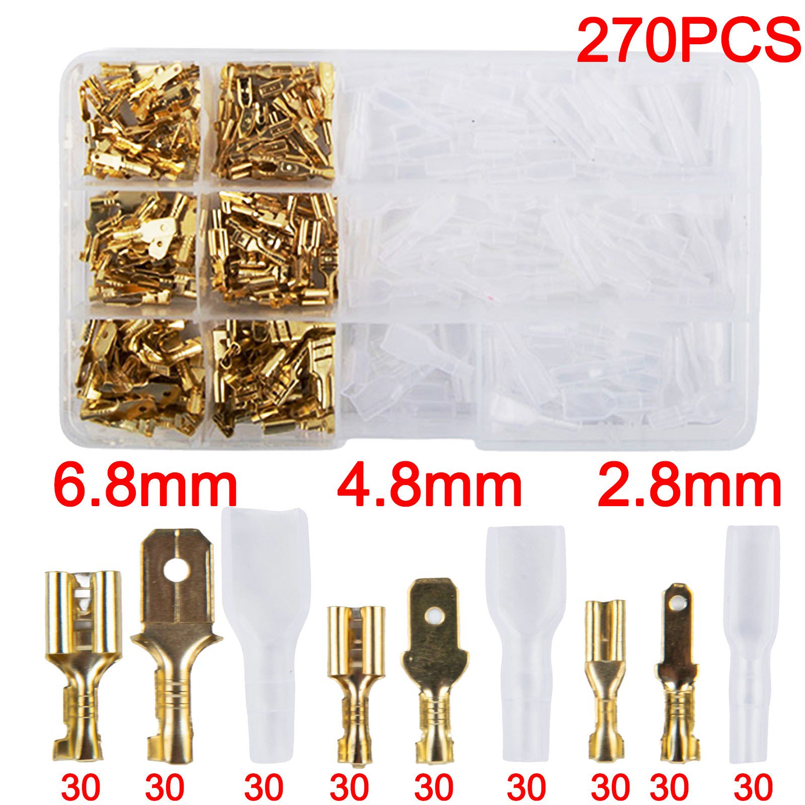 Click here for Unbranded 270pcs Insulated Male Female Wire Connec... prices