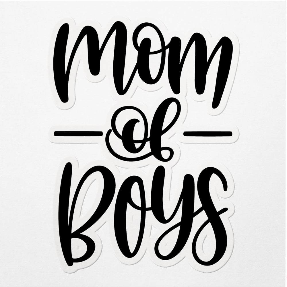 Vinyl Stickers Decals Of Mom Boys Illustration - Waterproof - Apply On ...