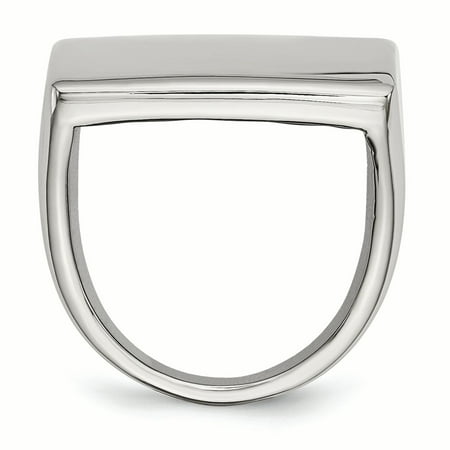 Jewelrypot - Stainless Steel Polished Square Ring - Walmart.com ...