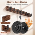 4 Pack Coat Rack Wall Mount, Rustic Coat Hooks Wall Mounted with 16 ...
