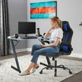 YRLLENSDAN 39in Z Shaped Gaming Desk for PC, Ergonomic Workstation with ...