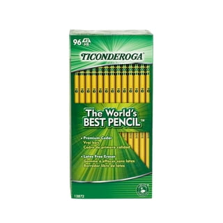 Ticonderoga Premium Wood Pencils, Unsharpened #2 Lead, Yellow, 24 Count ...