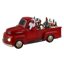 Mr. Christmas 11" Animated Nostalgic Red Truck - Black Santa - Walmart.com