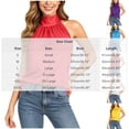 AKOEE Halter Tops for Women Dressy Casual Tie Neck Open Back Pleated ...