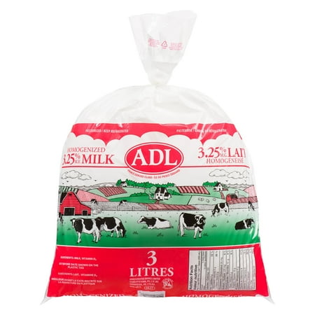 ADL Homogenized Milk, ADL Homo Milk Poly Bag 3L - Walmart.ca