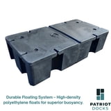 Low Profile Dock Floating Platform Section with Brown Aluminum Decking ...