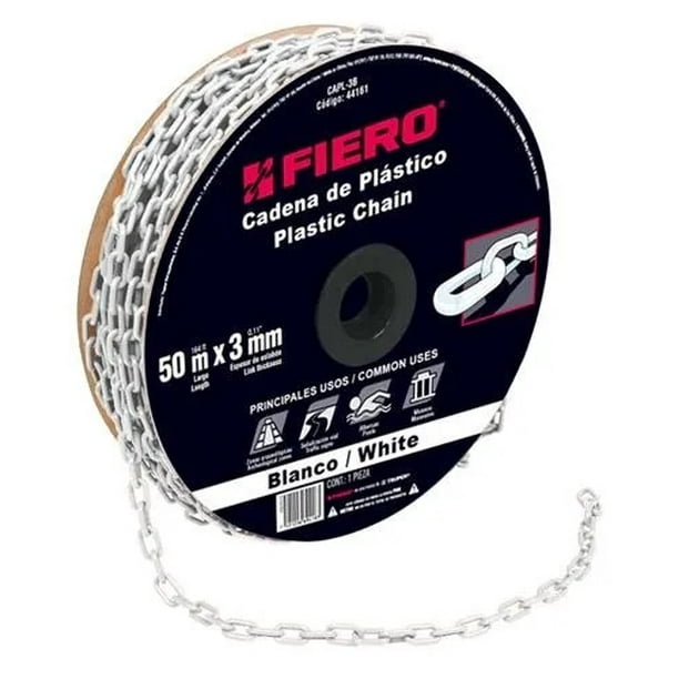 Cadena Plastica 3 Mm X 50 Mt Blanca Fiero 44161 | Walmart en línea