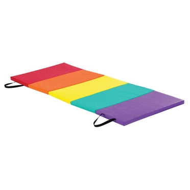 Costway Tri-Folding Gymnastics Mat 6' x 4' Tumbling Mat for Kids with ...