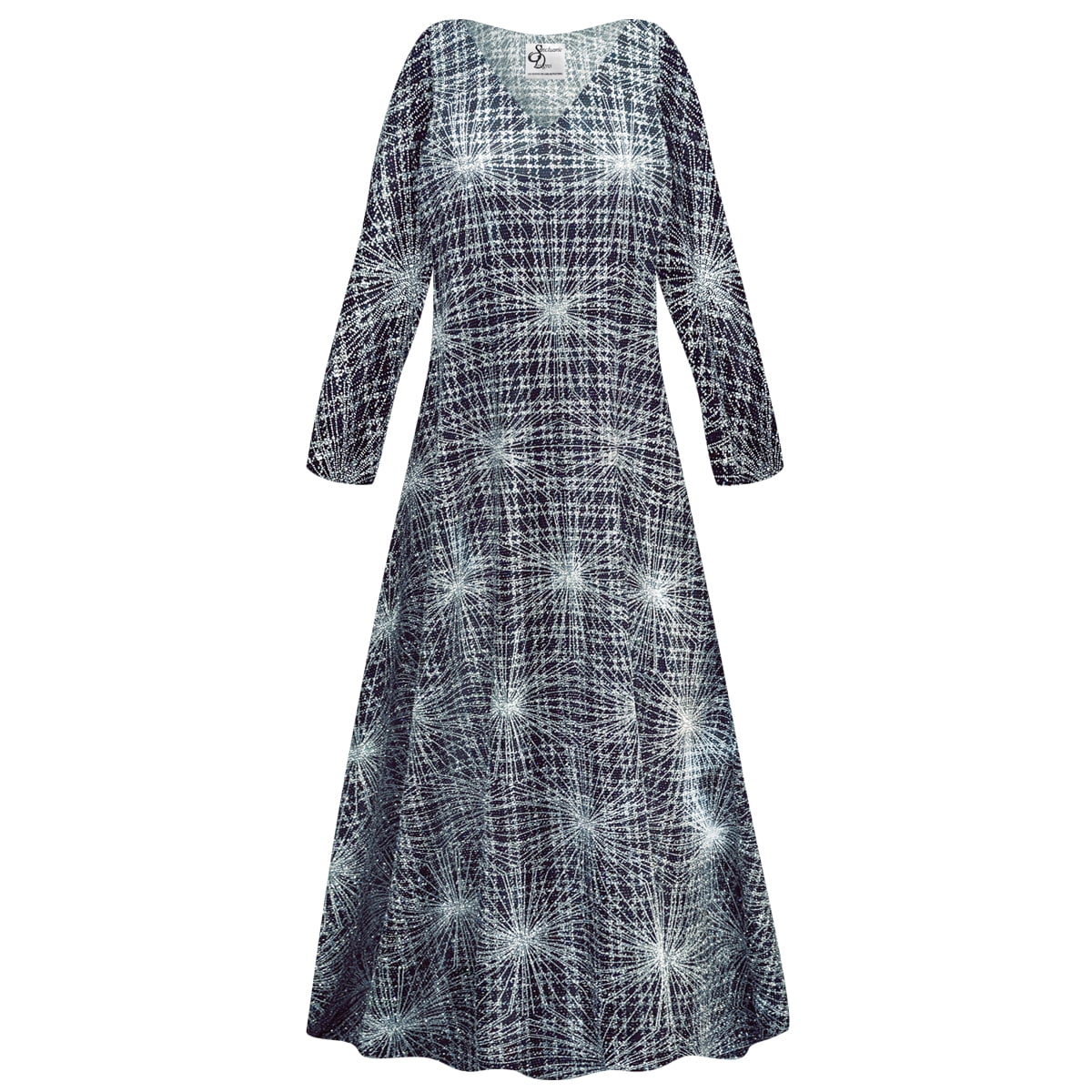 Plus size 1x Extra Tall Womens High V- Neckline with Long Sleeve Dress ...