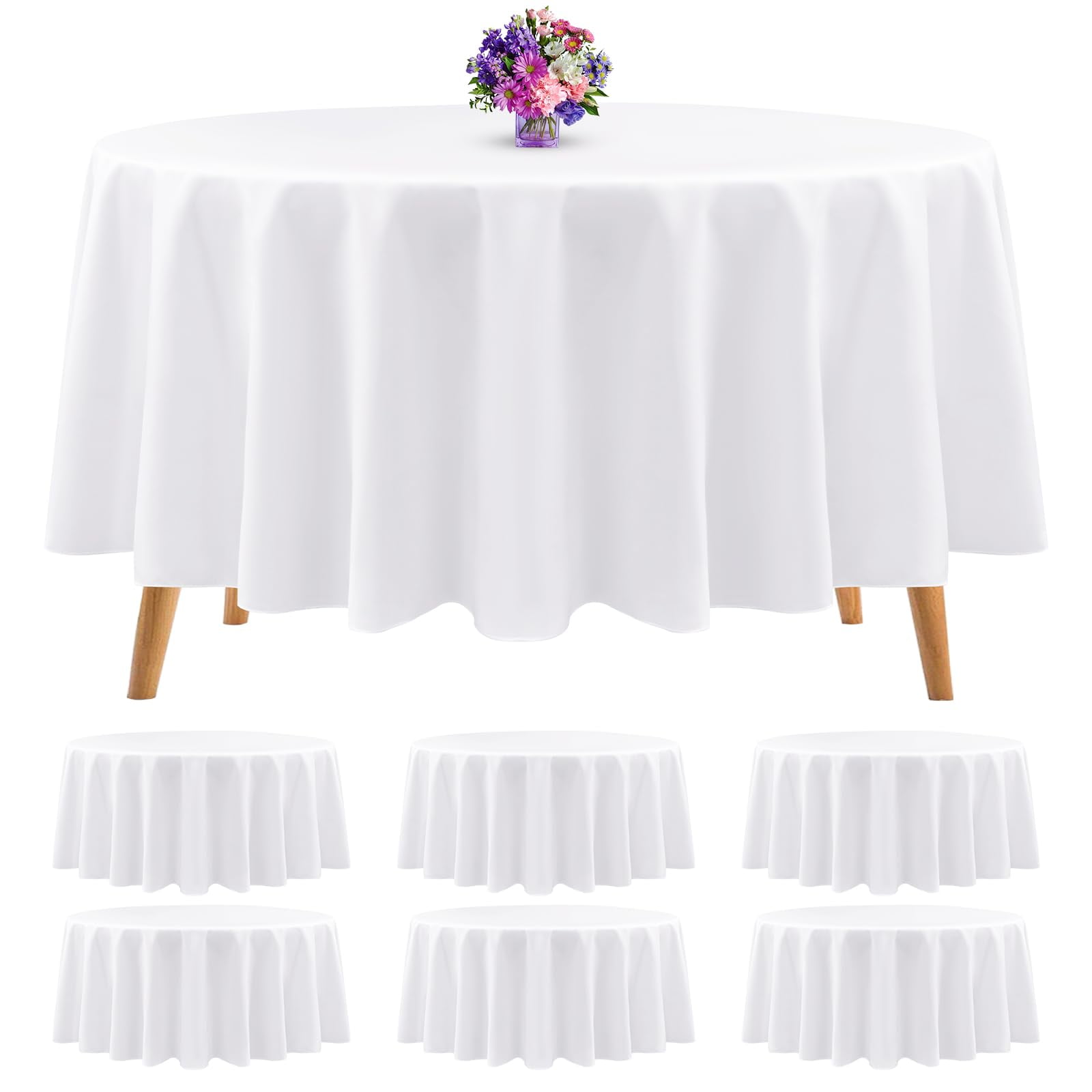 Click here for Teruntrue 6 Packs Premium Round Tablecloth 90 Inch... prices