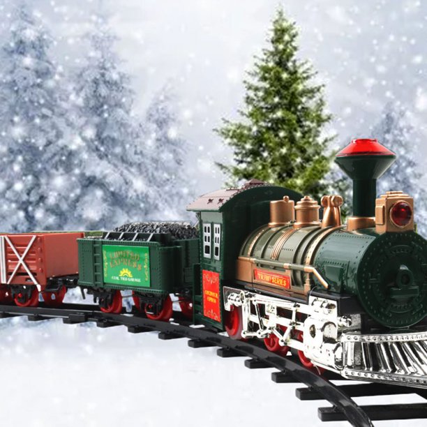 Neinkie Retro Train Toy Set Matte Texture Spliceable Electronic Toys ...